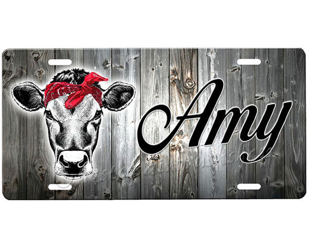 Cow License Plate - Etsy