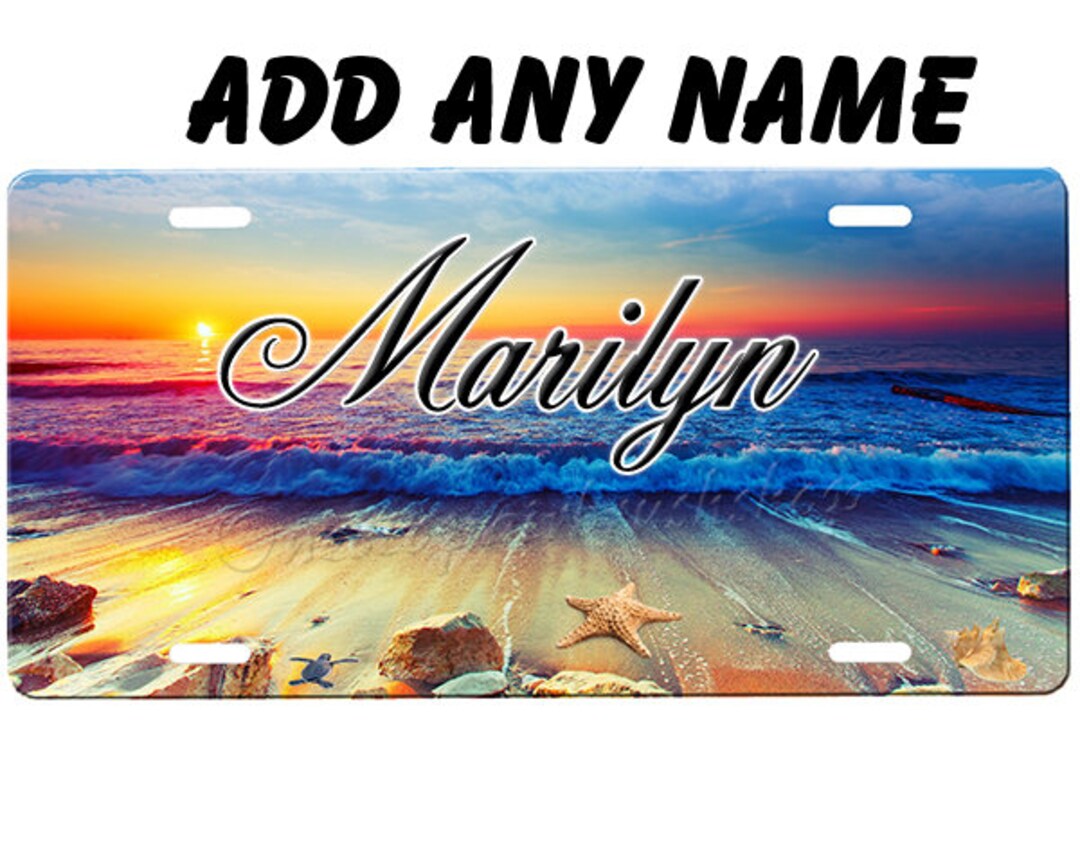 Beach Scene License Plate - Etsy