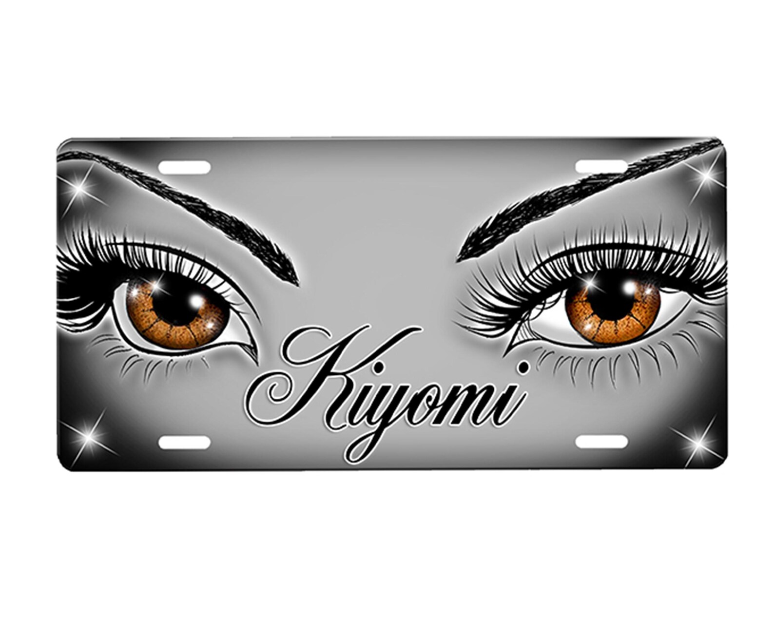 Eyes Personalized Front License Plate With Custom Background Options - Etsy