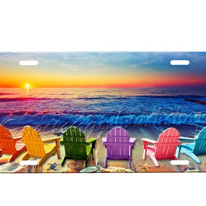 Beach Chairs License Plate - Etsy