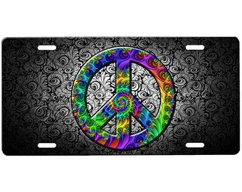 Peace Sign License Plate | Etsy