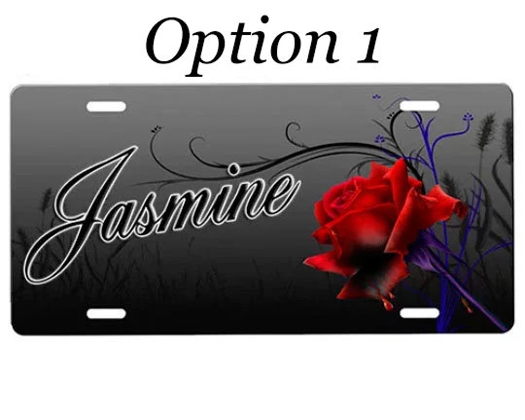 Rose License Plate - Etsy