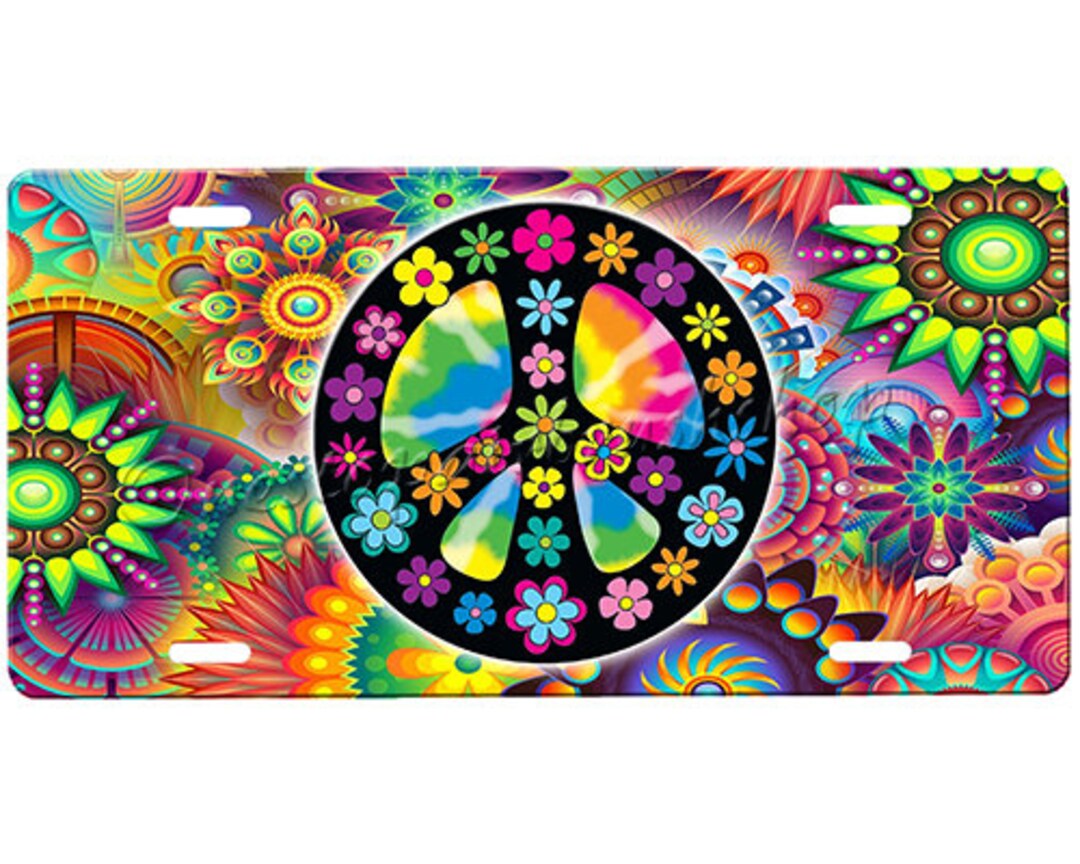 Peace Sign License Plate - Etsy