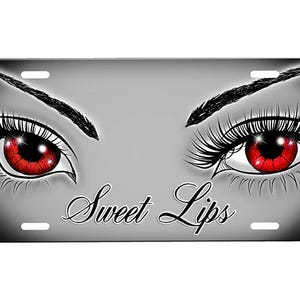 Eyes Personalized Front License Plate With Custom Background Options - Etsy