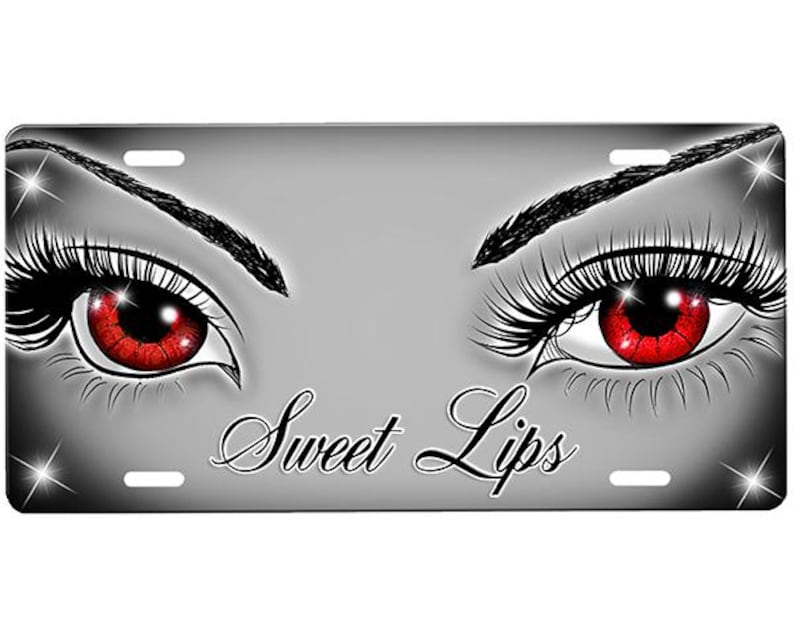 Eyes Personalized Front License Plate With Custom Background Options - Etsy