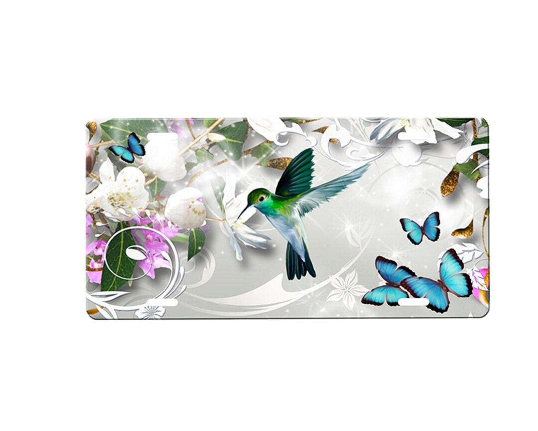 Hummingbird Front License Plate With Custom Background Options - Etsy