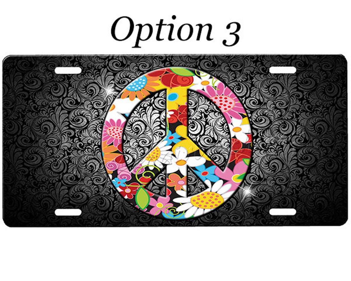 Peace Sign License Plate - Etsy