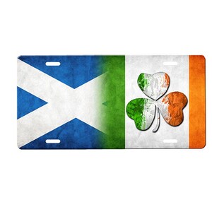 Scottish/irish Flag License Plate - Etsy
