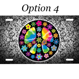 Peace Sign License Plate - Etsy