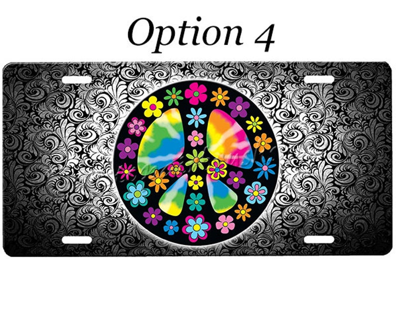 Peace Sign License Plate - Etsy