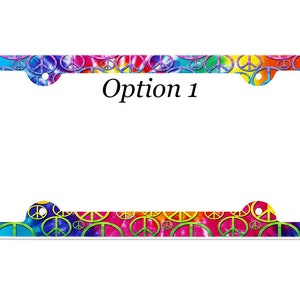 Peace License Plate Frame - Etsy