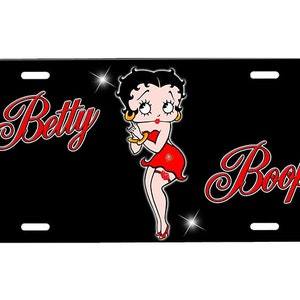 Betty Boop Front License Plate With Custom Background Options - Etsy