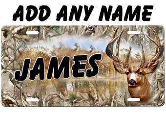 Deer Hunting Front License Plate | Etsy