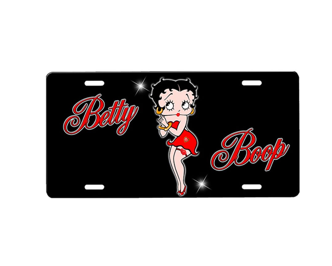 Betty Boop Front License Plate With Custom Background Options - Etsy