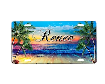 Custom License Plate Front Car Tag, Aluminum or Plastic - Personalized ...