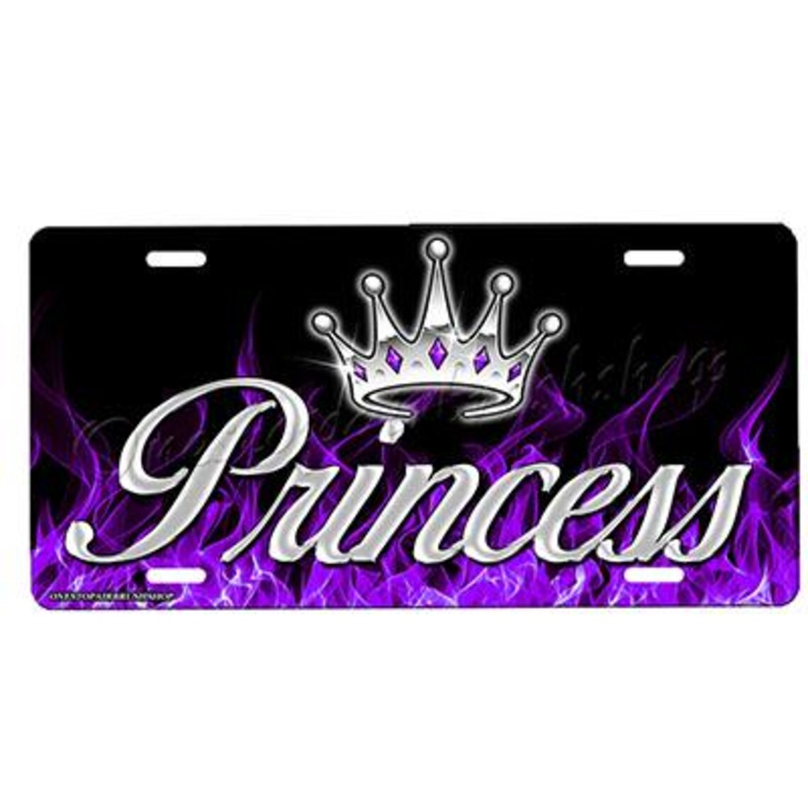 Princess Crown License Plate With Custom Background Options - Etsy