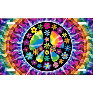 Peace Sign License Plate - Etsy