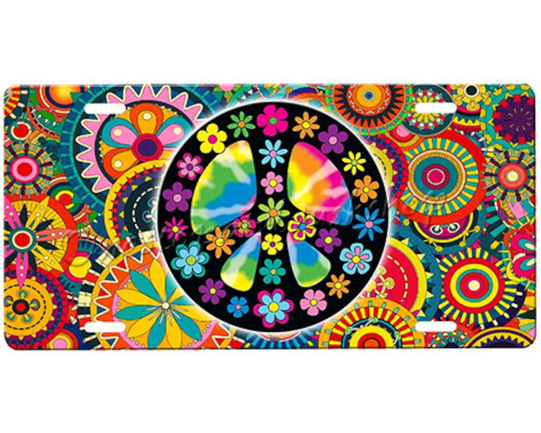 Peace Sign License Plate - Etsy
