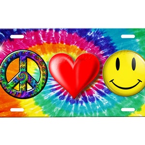Peace Sign License Plate - Etsy