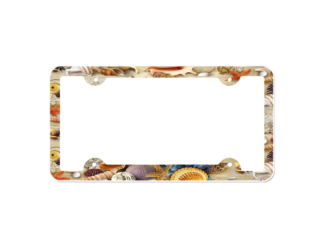 Seashells Beach License Plate Frame - Etsy