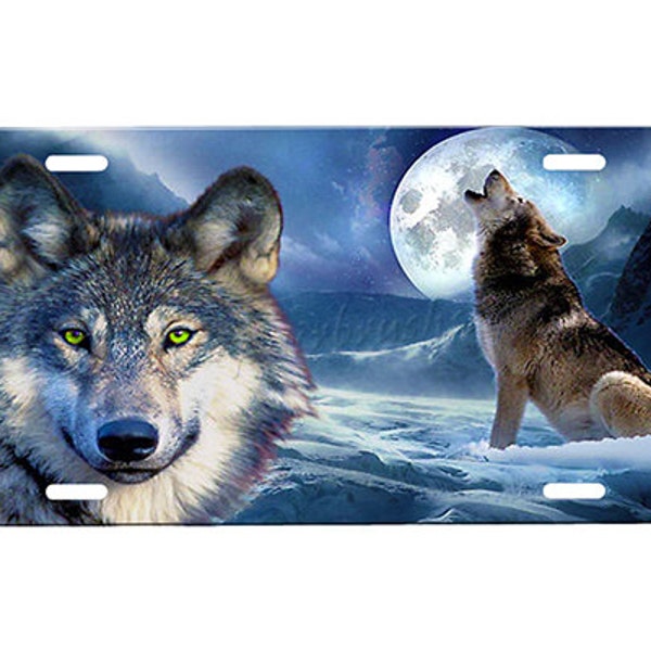 Wolf License Plate - Etsy