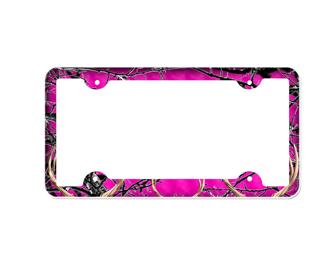 Pink Camouflage License Plate Frame - Etsy