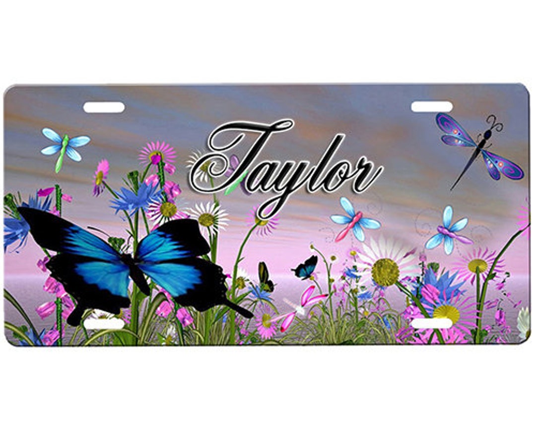 Butterflies License Plate - Etsy