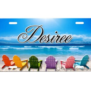 Beach Chairs License Plate - Etsy