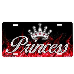 Princess Crown Front License Plate With Custom Background Options - Etsy