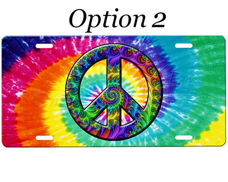 Peace Sign License Plate - Etsy