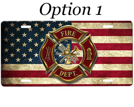 Firefighter License Plate - Etsy