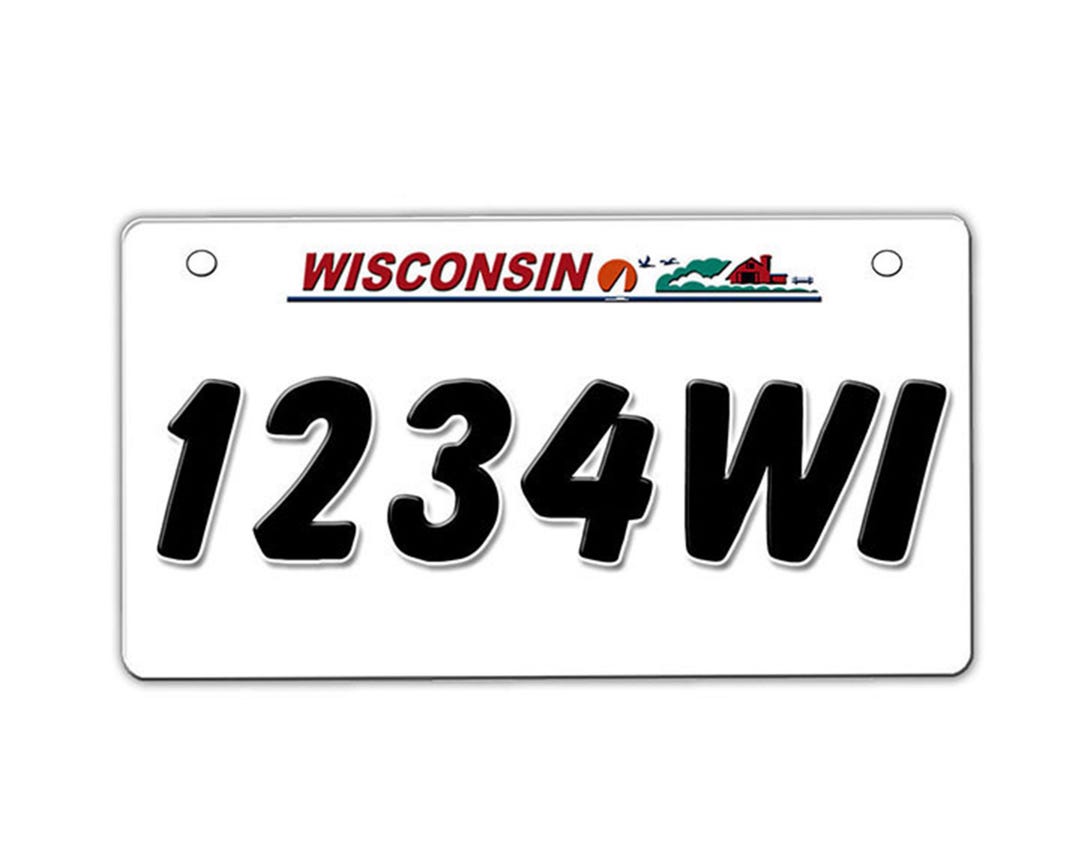 Wisconsin UTV/ATV Personalized Front License Plate With Custom ...