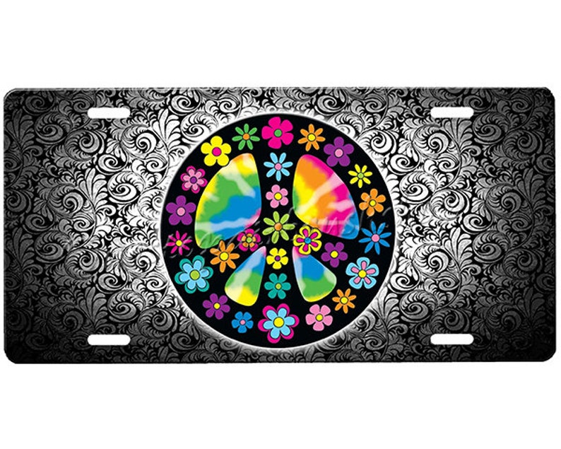 Peace Sign License Plate - Etsy
