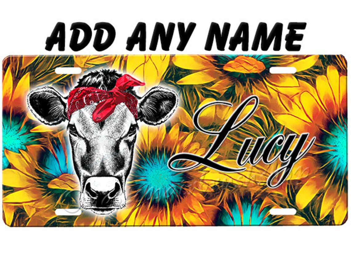 Cow License Plate - Etsy