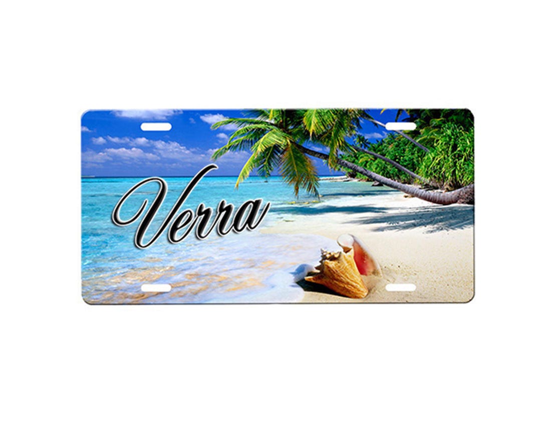 Beach Scene License Plate - Etsy