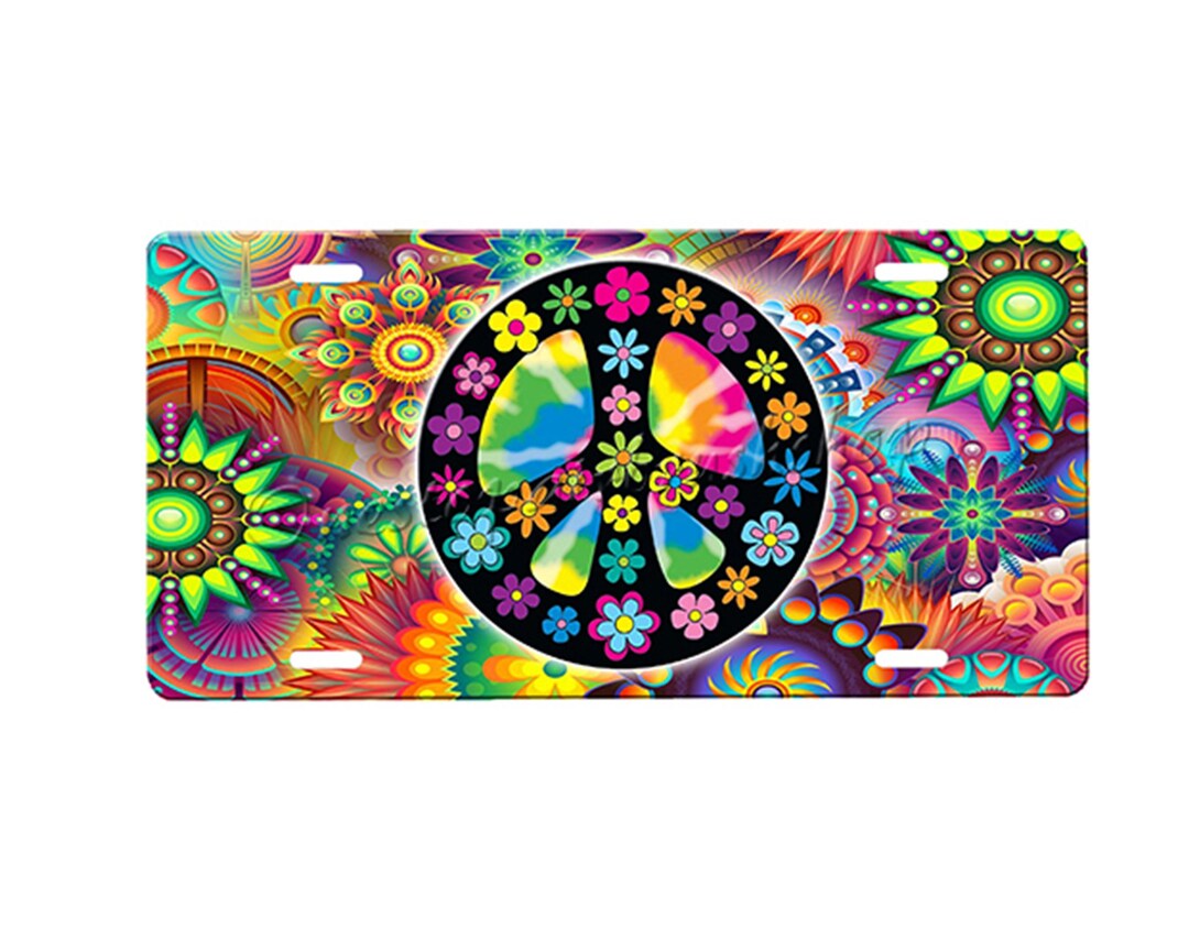 Peace Sign License Plate - Etsy