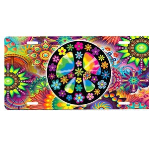 Peace Sign License Plate - Etsy
