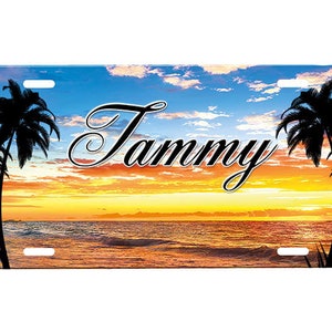 Beach Scene License Plate - Etsy