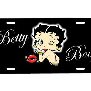Betty Boop Front License Plate With Custom Background Options - Etsy