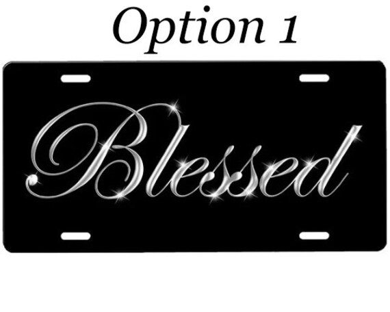 Blessed License Plate - Etsy