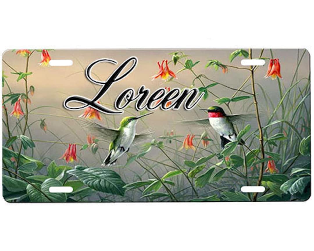 Hummingbirds License Plate - Etsy