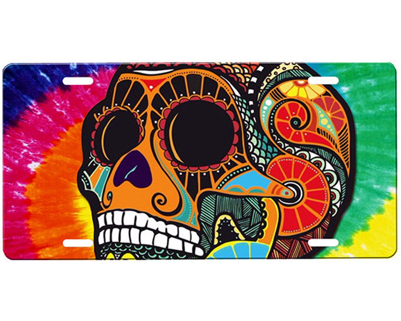 Sugar Skull License Plate - Etsy