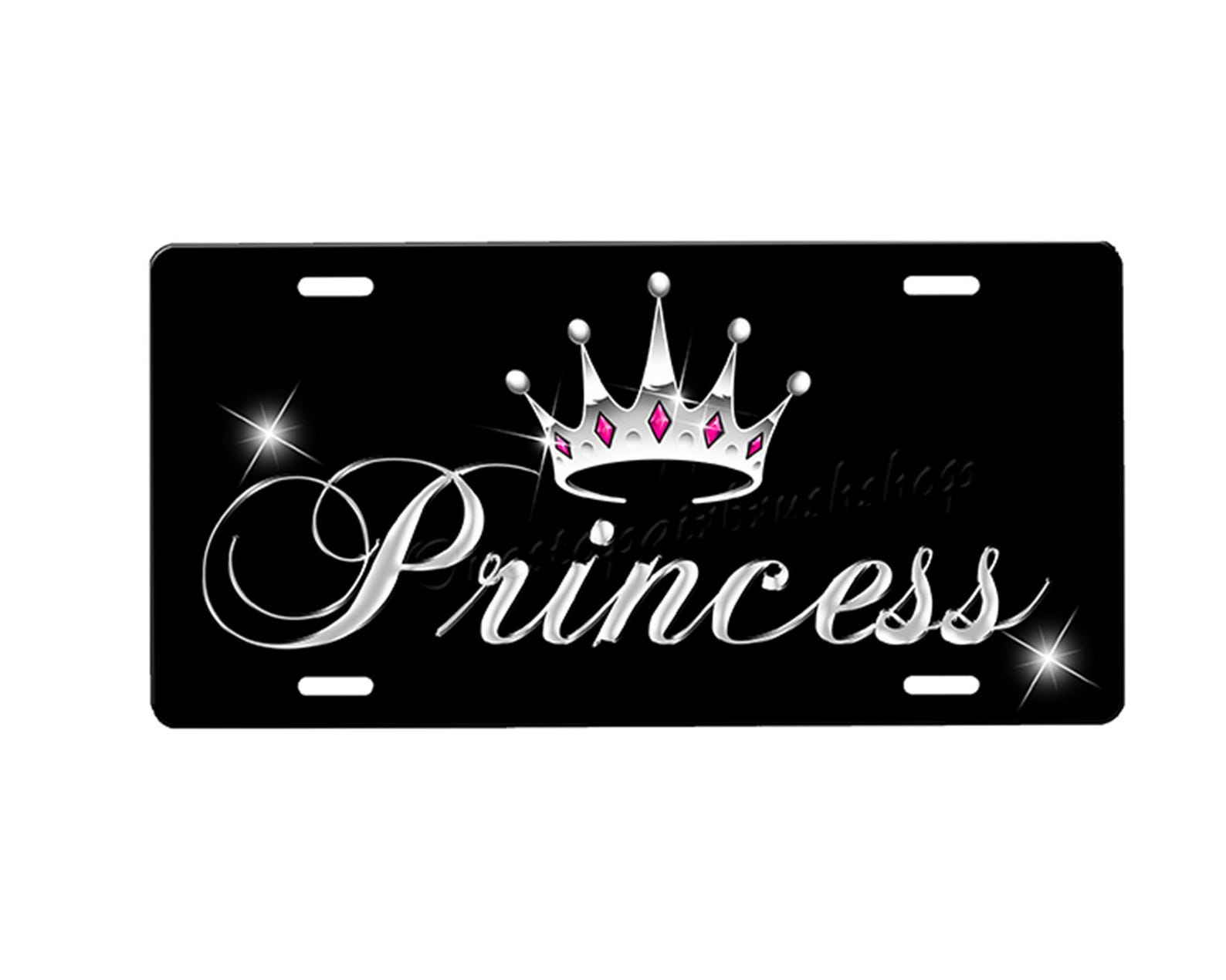 Princess Crown License Plate With Custom Background Options - Etsy