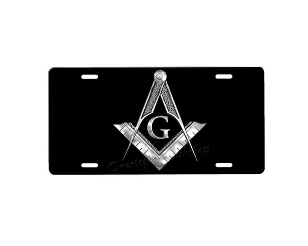 Masonic Front License Plate With Custom Background Options - Etsy