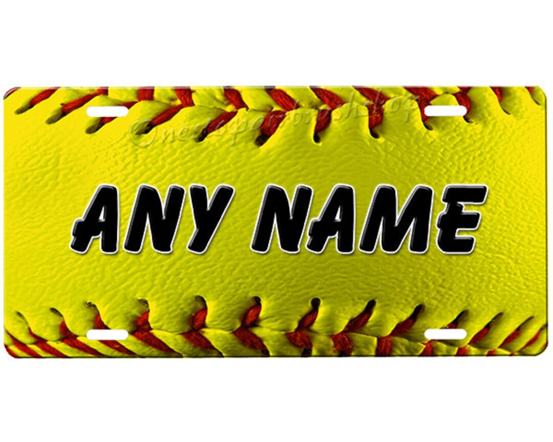 Softball License Plate - Etsy