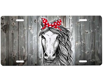 Front License Plate Horse | Etsy