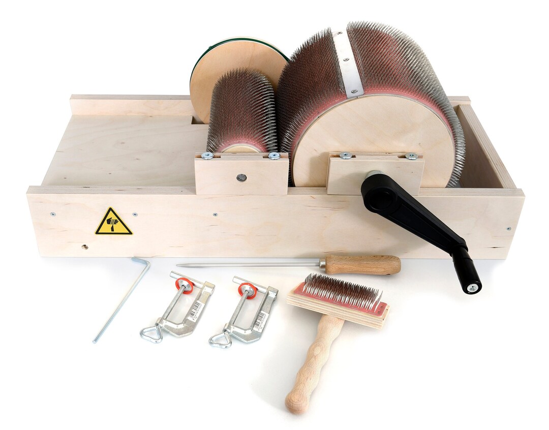 Premium Drum Carder 120 TPI for Wool & Fiber | Interchangeable Drums ...
