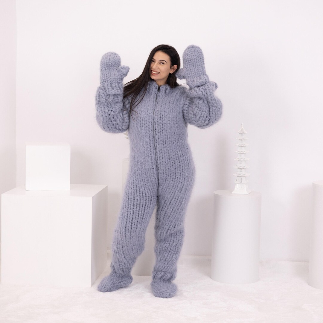 Mohair Catsuit – 20-strand Hand-knitted Fluffy Full Body Suit With ...