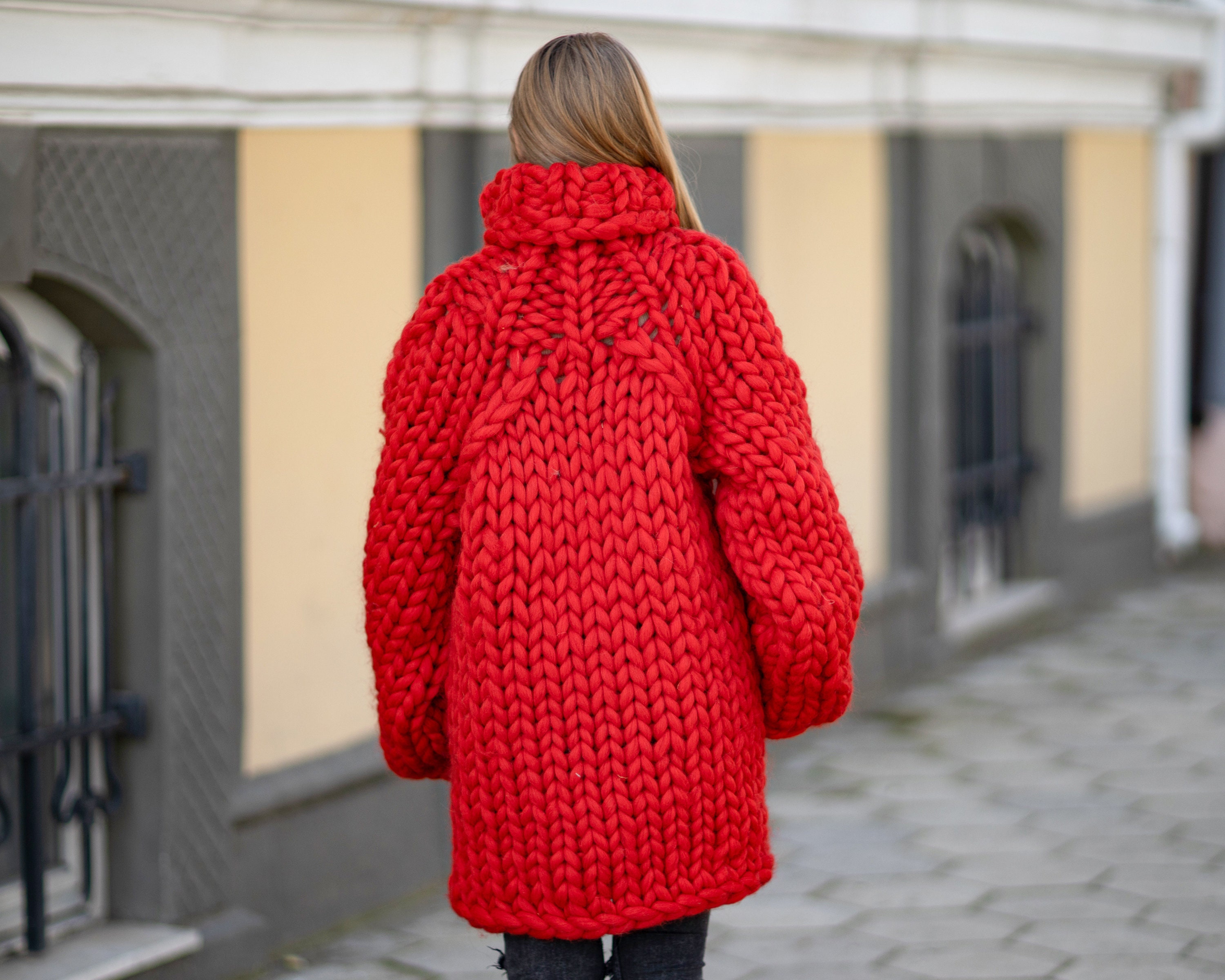 CHUNKY KNIT SWEATER bulky sweater Giant knit sweater Chunky | Etsy