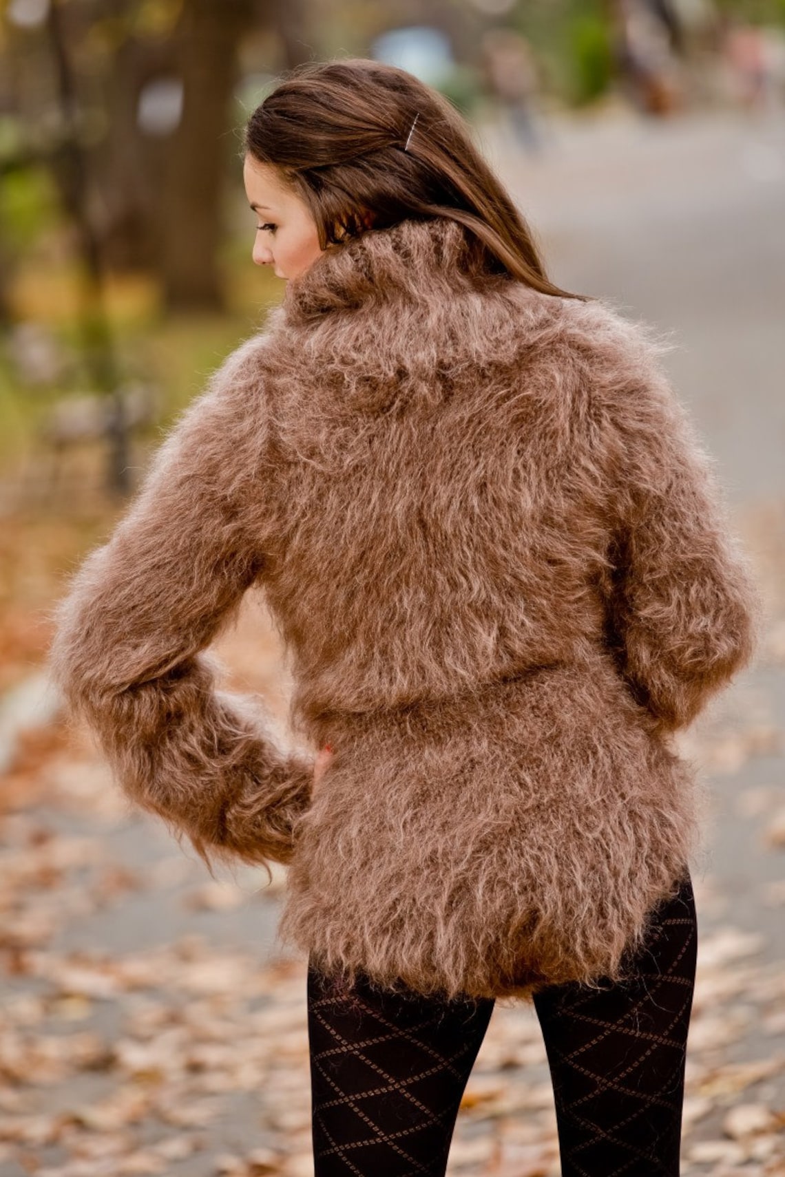 Brown Mohair Bodysuit Hand Knit Mohair Sweater Fetish Etsy Canada